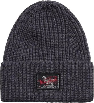 Woolrich Bonnet WM Patch - unisex - Accessoires - Gris - Taille: L