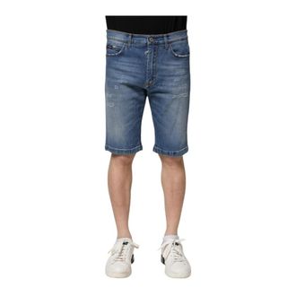 Dolce & Gabbana Blaue Denim Bermuda Shorts - - Shorts - Herren - Blau - XS