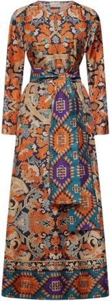 Pierre-Louis Mascia Femme, Robes, Multicolore, Taille: 38 FR Aloe Silk Dress