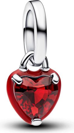 Pandora ME Rotes Chakra-Herz Mini-Charm-Anh&auml;nger aus Sterling Silber mit k&uuml;nstlichem Kristall, Kompatibel ME und Moments, 793042C05