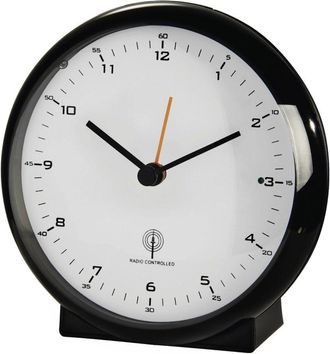 Hama analoger Funkwecker (DCF Funkuhr, ohne Ticken, mit Stunden- und Minutenzeiger, 1 Weckzeit, Schlummerfunktion, Hintergrundbeleuchtung, inkl. Batterie) 