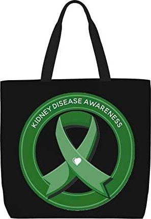 Generic Sac Fourre-Tout Sensibilisation Aux Maladies R&eacute;nales Sac Biblioth&egrave;que Lavables De Grande Capacit&eacute; Sacs &Agrave; Main, Pour Femmes, Filles, Tous Les Jours, Sh