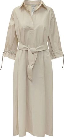 Max Mara Femme, Robes, Beige, Taille: 42 FR Mirto Poplin Shirt Dress