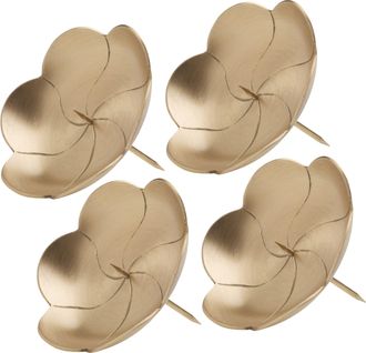 NKlaus 4X Adventskranz Kerzenteller &Oslash;12cm Kranzteller Lotos Messing Gold Weihnachtsdeko 10651