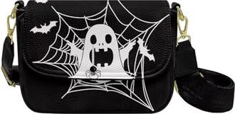 Hugs Idea Sac à main à bandoulière en cuir synthétique pour femme, cadeau dHalloween, Fantôme drôle, Taille unique