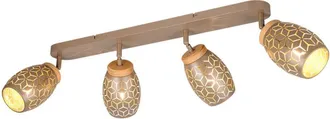 Trio Leuchten Spot apparent &agrave; 4 lumi&egrave;res Bidar brun caf&eacute; - R81574065
