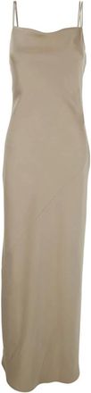 Pla&icirc;n Plain, Femme, Robes, Beige, Taille: 42 FR Spaghetti Long Dress