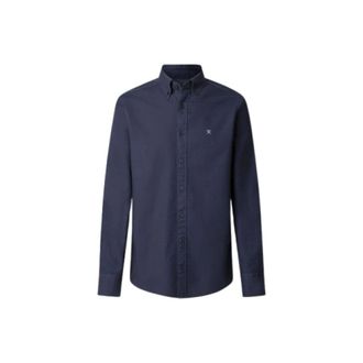 Hackett Tailored Fit Oxford-Hemd mit St&uuml;ckf&auml;rbung - - Shirts - Herren - Blau - XL