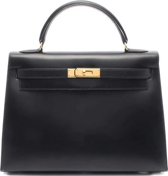 Hermès Kelly 32 Handtasche - Schwarz