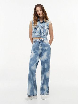 Tommy Hilfiger Jean jambe ample Claire tie and dye taille haute