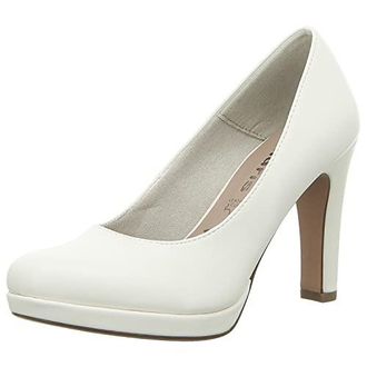 Tamaris Femme Escarpins, Cuir synth&eacute;tique de qualit&eacute; sup&eacute;rieure, Blanc White Matt 140, 41 EU