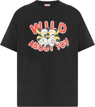Kenzo Homme, Tops, Noir, Taille: L T-shirt Tigre Sauvage