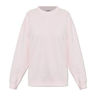 Jil Sander Sweatshirt mit Print-Logo - - Sweatshirts & Hoodies - Damen - Rosa - XS