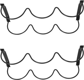 Soimiss 2 St&uuml;ck Stapelbare Weinregale aus Metall Freistehende Platzsparende Kleine Weinflaschenhalter f&uuml;r Arbeitsplatte K&uuml;che und Vorratsschrank