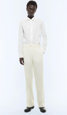 Fursac Pantalon smoking large en laine vierge - Taille 38 - Homme