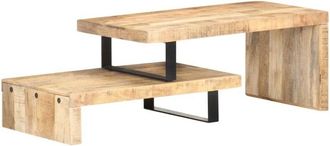 vidaXL Vidaxl - Ensemble de table basse 2 pcs Bois de manguier massif