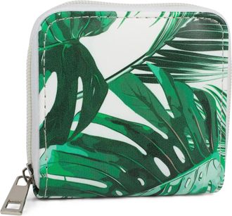 styleBREAKER Portemonnaie Mini Geldb&ouml;rse mit Palmen Print