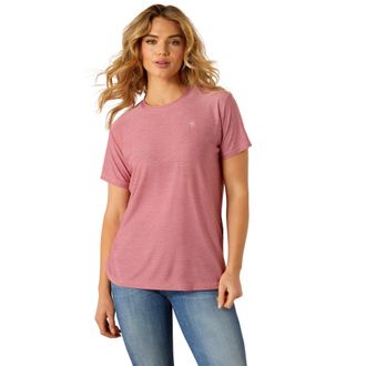 Ariat Womens Laguna Logo T-Shirt in Rose Wine, Size X-Large, by Ariat