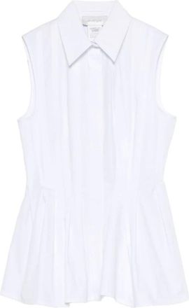 Sportmax Femme, Blouses et Chemises, Blanc, Taille: 36 FR Camicia plissettata