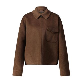 Woolrich Veste l&eacute;g&egrave;re en laine double - Femme - Vestes - Brun - Taille: 38 FR