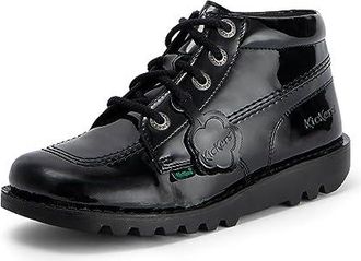 Kickers Bottines classiques Hi pour femme | Extra confortables | Durabilité accrue | Qualité supérieure, Vegan Noir, 40 EU