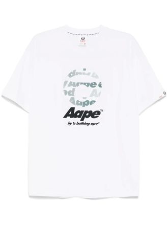 Aape By A Bathing Ape t-shirt à logo imprimé - Blanc