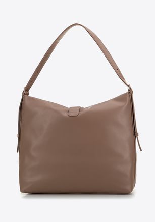 Wittchen Damen-Tasche aus &Ouml;ko-Leder mit dekorativem Verschluss, Beige