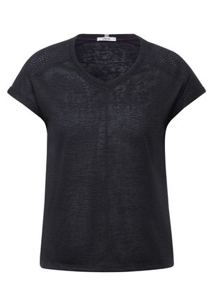 Cecil Damen B317967 Spitzenshirt, Carbon Grey, M