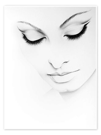 Posterlounge Sophia Loren Poster von Ileana Hunter 13 x 18 cm Grau Wandbilder Wanddeko