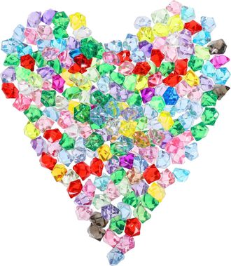 Cabilock 200 Stück Teiliges Dekosteine Bunte Transparente Vasenfüllung Unregelmäßige Künstliche Eissteine Tischstreuung für Party Fish Tank Vase Centerpiece De