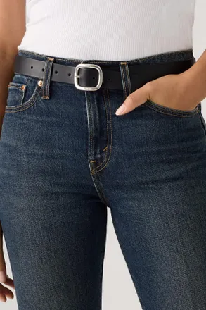 Levi's Ceinture R&eacute;versible Cameron - Femme - Noir / Caviar - 100