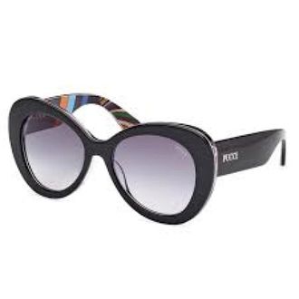 Pucci Femme, Accessoires, Noir, Taille: 56 MM Lunettes de soleil Femme Bleu Dégradé Ep0232