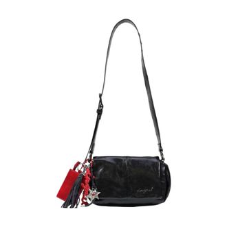 Desigual Femme, Sacs, Noir, Taille: ONE Size Sac bandouli&egrave;re en polyester avec poche int&eacute;rieure