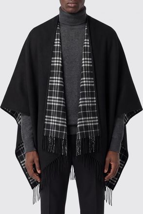 Burberry Asymmetrisches Cape aus Wolle mit Karomuster und Fransen