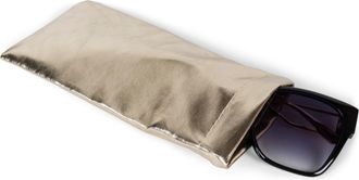 styleBREAKER Etui Brillenetui Metallic mit Putztuch