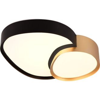 Trio Leuchten Plafonnier led 21w dimmable avec telecommande noir et or - trio - rise 81672692 81672692