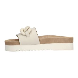 Maruti Wei&szlig;e Ledersandale mit Ketten-Detail - - Shoes - Damen - Beige - 41 EU