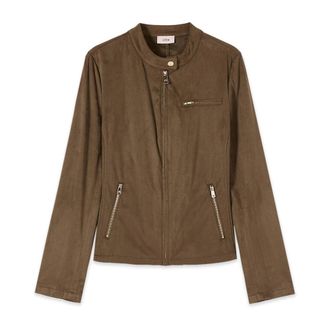 Oltre Jacke mit Rei&szlig;verschluss und Stehkragen - - Jackets - Damen - Gr&uuml;n - 3XL