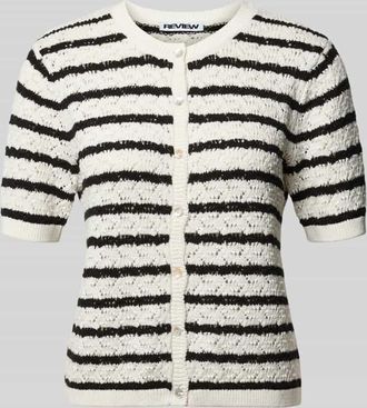 Review Slim Fit Cardigan in Strick-Optik