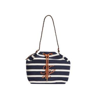 Tommy Hilfiger Sac seau ajustable ray&eacute; &agrave; logo en coton m&eacute;lang&eacute;