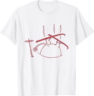 Moomin Rote Skifahren Moomintroll steckt im Schnee Winter Spiele T-Shirt