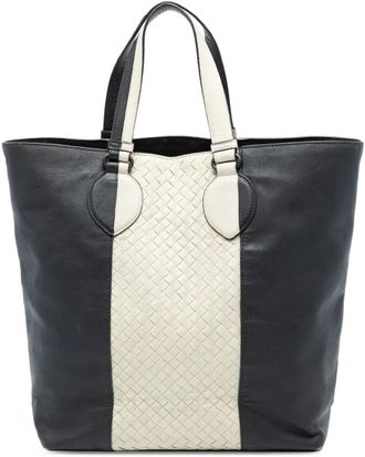 Bottega Veneta Hobo Bags - Bicolor Nappa Intrecciato Convertible Tote - Gr. unisize - in Schwarz - f&uuml;r Damen