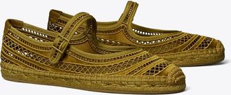 Tory Burch Damen Open Weave Mary-Jane-Espadrille