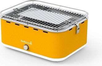 Barbecook Gelber tragbarer holzkohlegrill mit abdeckung 223.5925.000