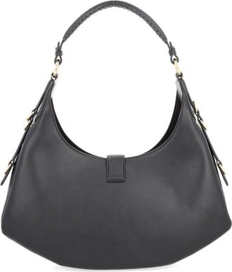 Ganni Womens Handbag Kat Recycled Leather Black Handbags Hand Bags