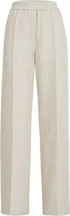 Brunello Cucinelli Femme, Pantalons, Beige, Taille: 40 FR Wide Pantalons