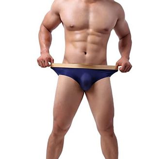 Generic Sous-v&ecirc;tements pour homme en polyester confortable pour homme Sous-v&ecirc;tements respirants &agrave; la mode sous-v&ecirc;tements pour hommes, bleu marine, XXL