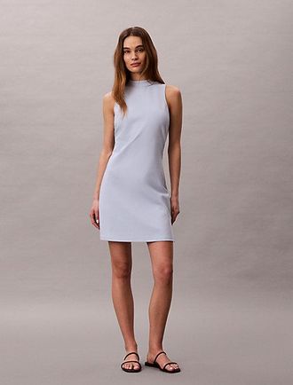 Calvin Klein Mini-robe slim &agrave; col chemin&eacute;e