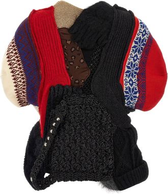 Junya Watanabe Patchwork Jacquard Cardigan - Black