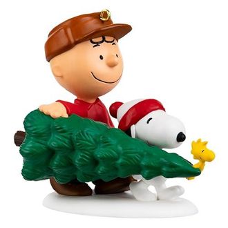 Hallmark Ornement &agrave; Suspendre Keepsake Peanuts - Charlie Brown, Snoopy & Woodstock avec Arbre